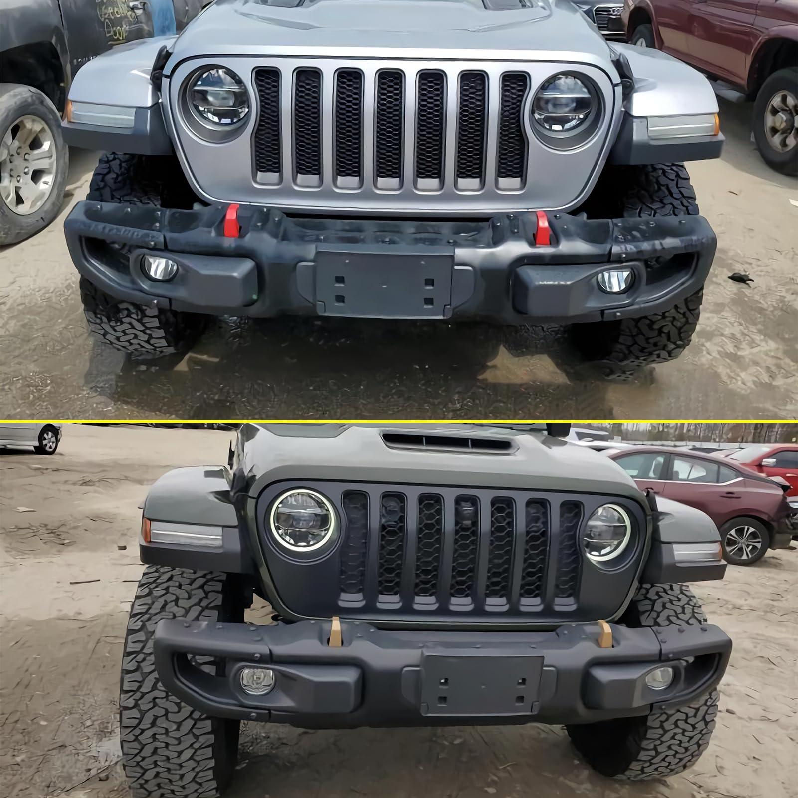 Jeep Front License Plate Kentrol Shackle Mounted License Plate Bracket