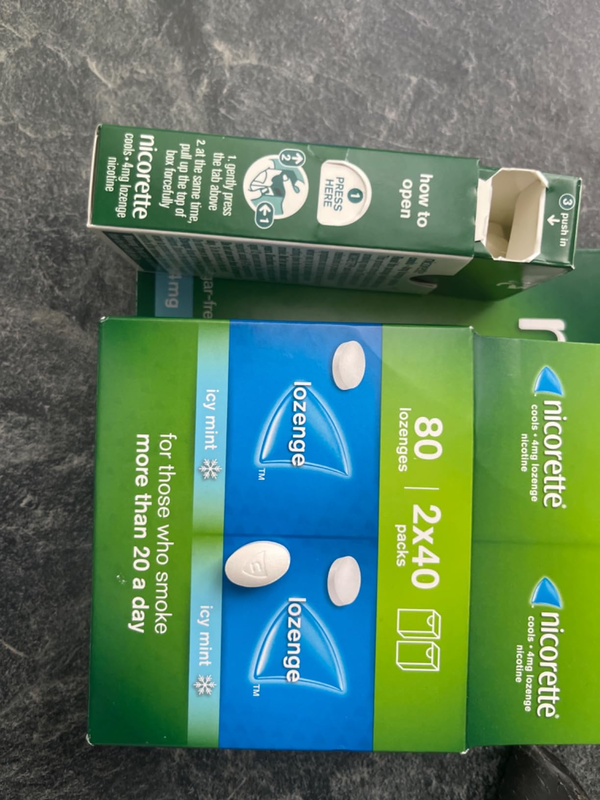 Nicorette Cools 4mg Lozenge, 80 Lozenges (2 x 40 Packs), Effective and ...