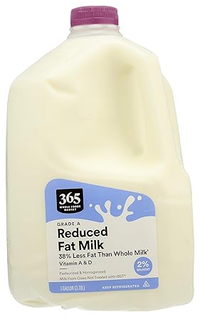 Amazon.com: 365 by Whole Foods Market, Milk 2%, 128 Fl Oz : Grocery ...