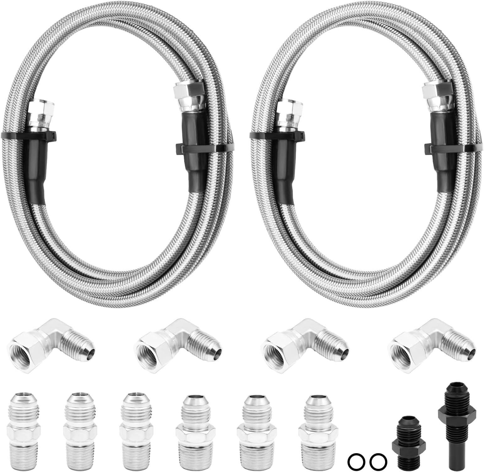 Amazon.com: 6AN 70" Transmission Fluid Oil Cooler Hose Line kit for GM ...