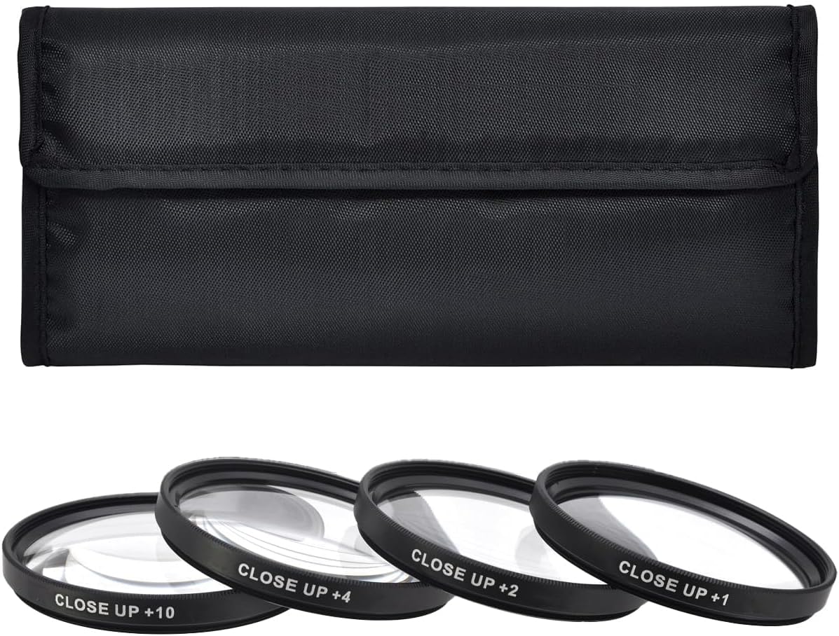 Amazon.com : Acuvar Close-up Filter Kit 52mm +1/+2/+4/+10 Lens Set 52mm ...