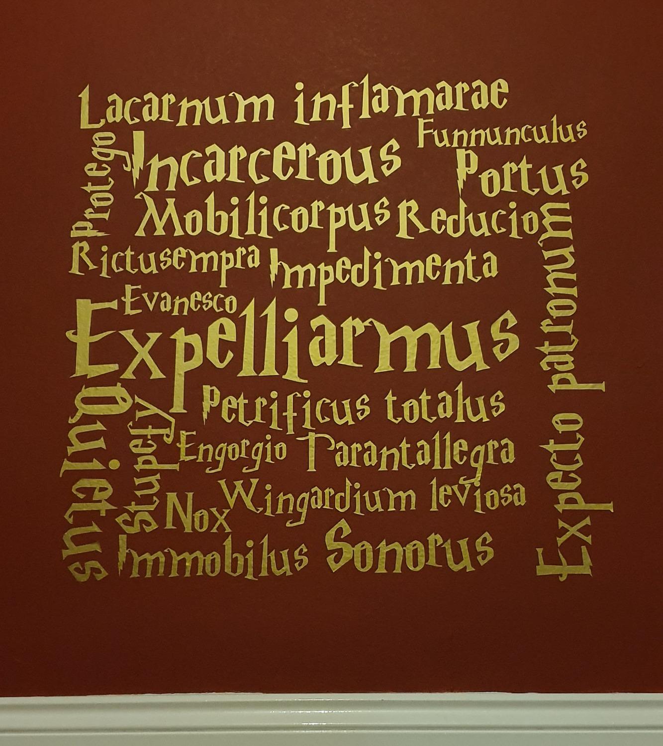Harry Potter Style Spells Vinyl Wall Art 58cm x 58cm Sticker Decal ...