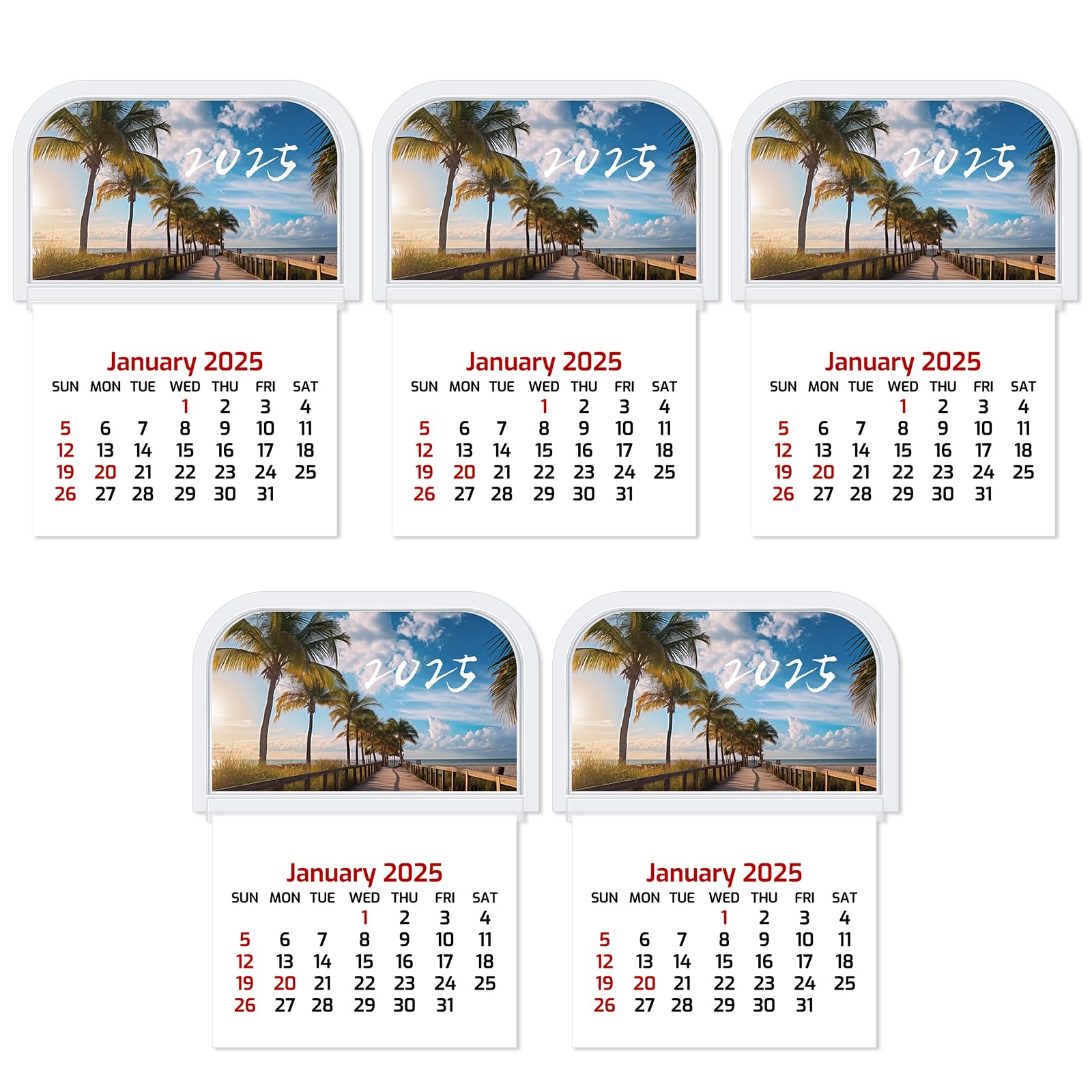Amazon.com: Resurhang 5 Pcs 2025 Mini Stick on Calendar Small Monthly ...