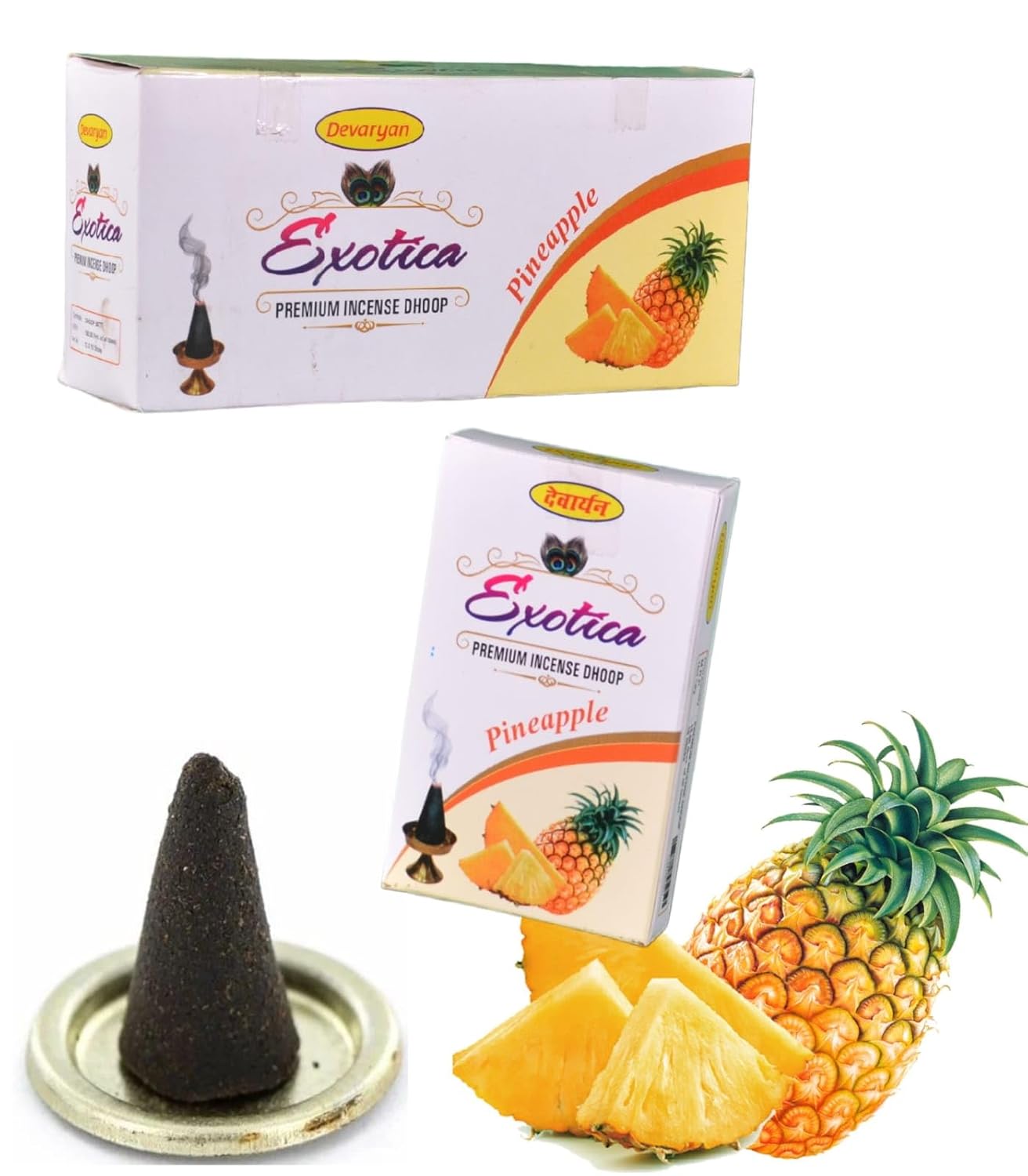 Devaryan Exotica Pineapple Dhoop Batti/Wet Dhoop Batti Sticks Long ...