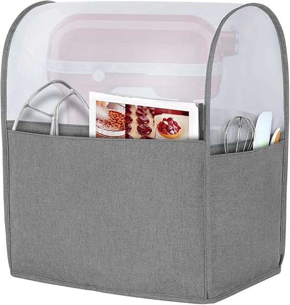 Luxja Dust Cover for 6-8 Quart KitchenAid Mixers, Cover (Translucent ...
