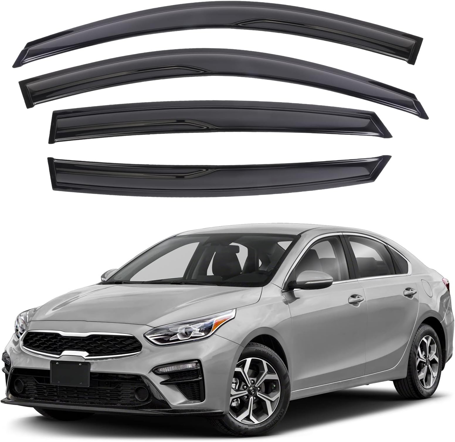 Amazon.com: Auto Ventshade [AVS] Outside Mount Ventvisor / Rain Guards ...