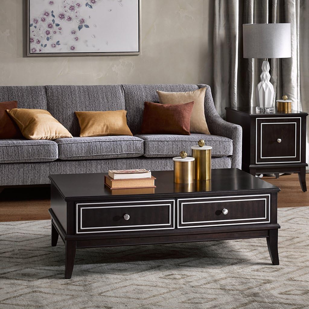 Amazon.com: MADISON PARK SIGNATURE Coffee Table Ebony/See Below : Home ...