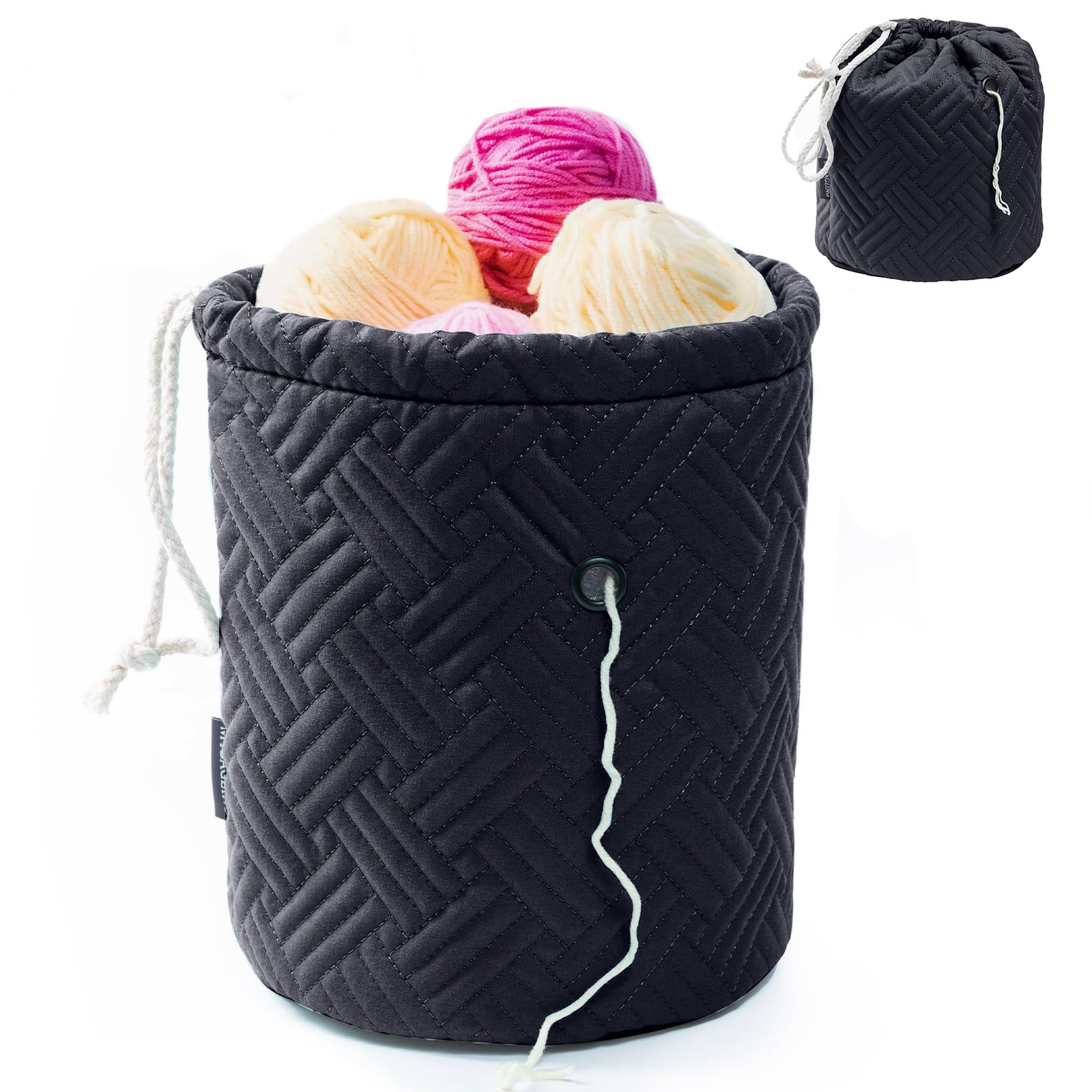 Amazon.com: MYBAGZING Yarn Bag, Small Crochet Bag Organizer, Drawstring ...