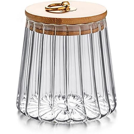 Amazon.com: MOLADRI 800 ML/26 FL OZ Clear Cute Glass Storage Canister Holder with Airtight ...