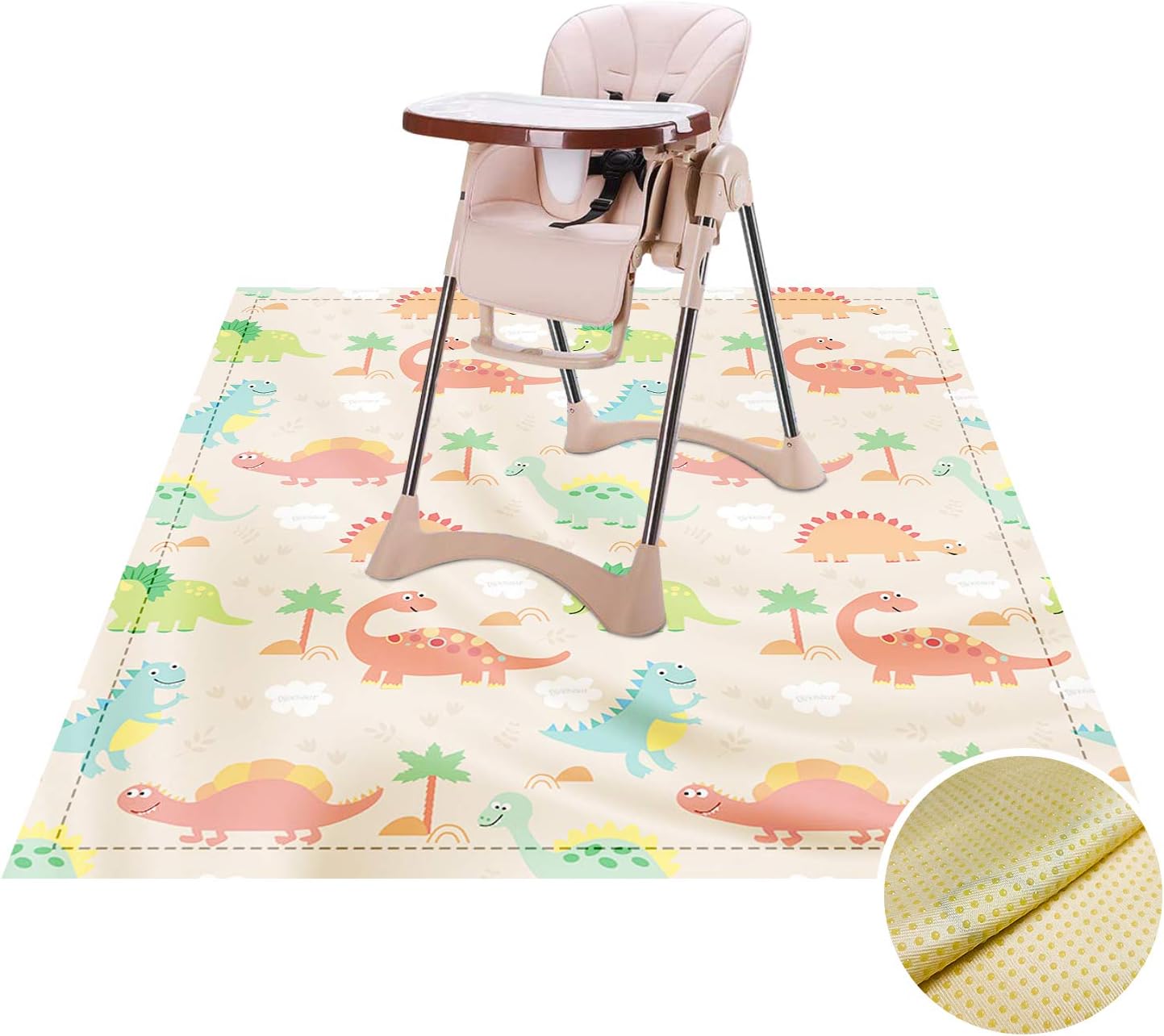 Amazon.com : PandaEar Baby Splat Mat for Under High Chair, Large Anti ...