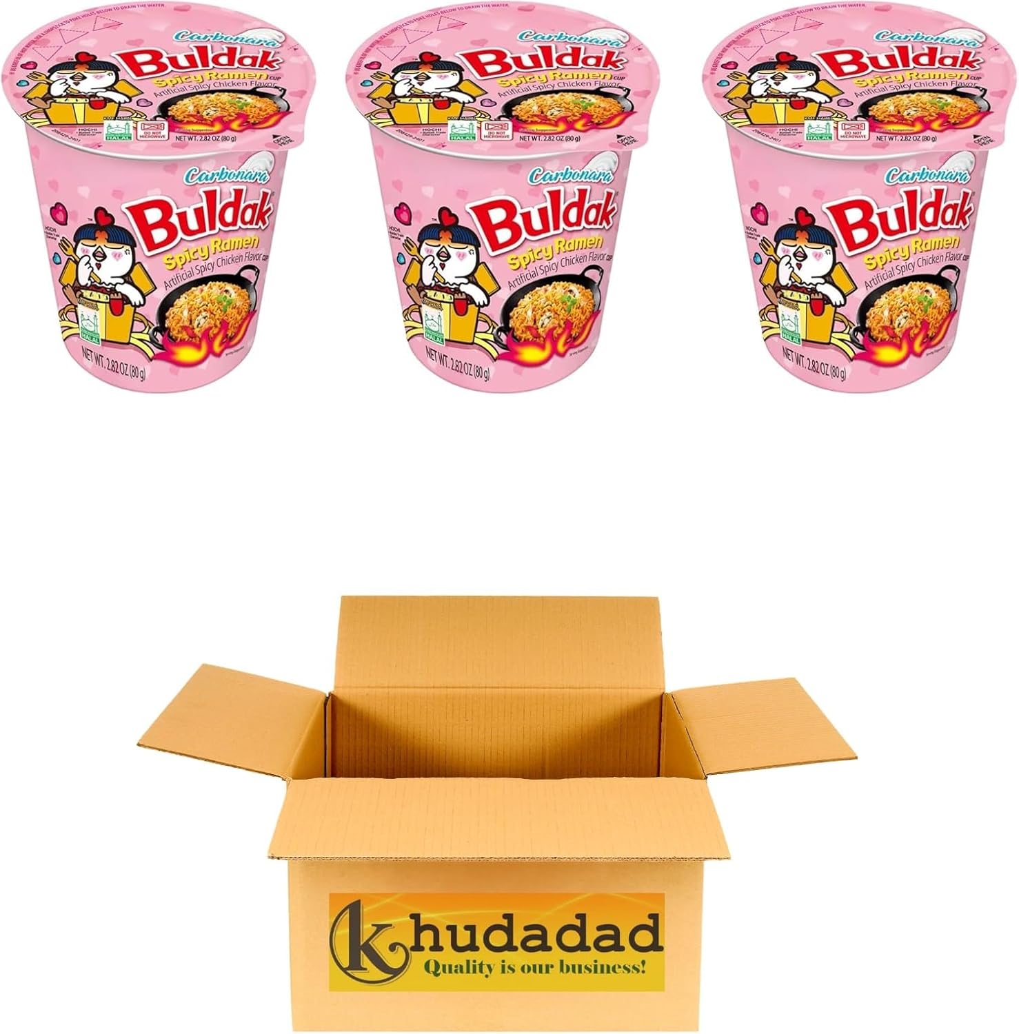 Carbonara Cup Noodles – Korean Spicy Instant Ramen, Halal Hot Chicken ...