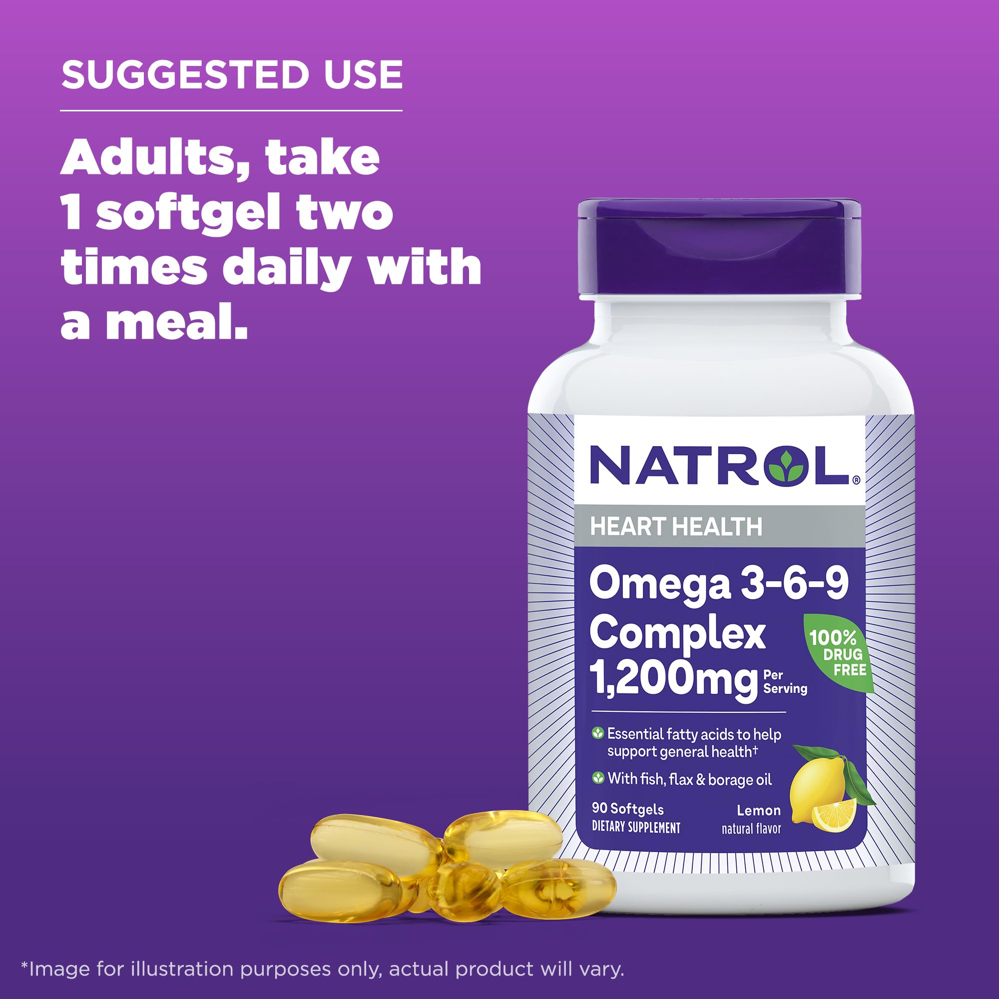 Natrol Omega 369 Complex Lemon 90 Softgels