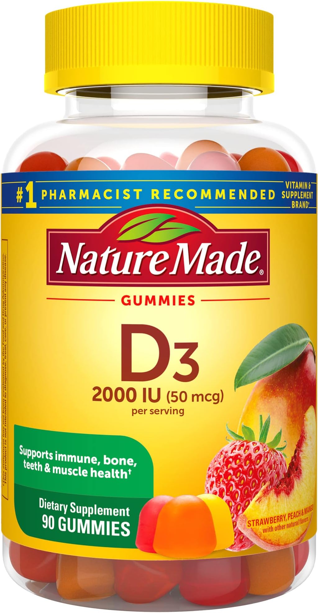 Amazon.com: Vitamatic Sugar Free Vitamin D3 2000 IU - 120 Pectin Based ...