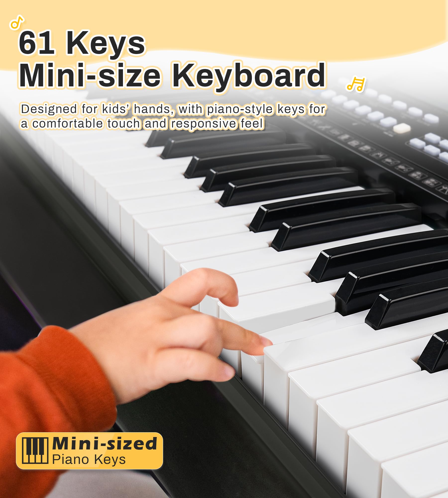 Snapklik.com : 61 Key Piano Keyboard, Beginners Electric Piano Keyboard