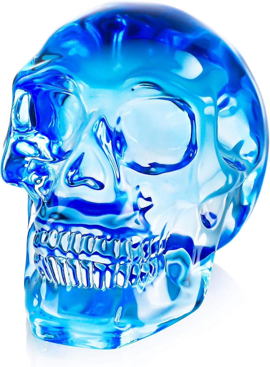 Amazon.com: HDCRYSTALGIFTS 3'' Blue Crystal Skull Figurines Halloween ...