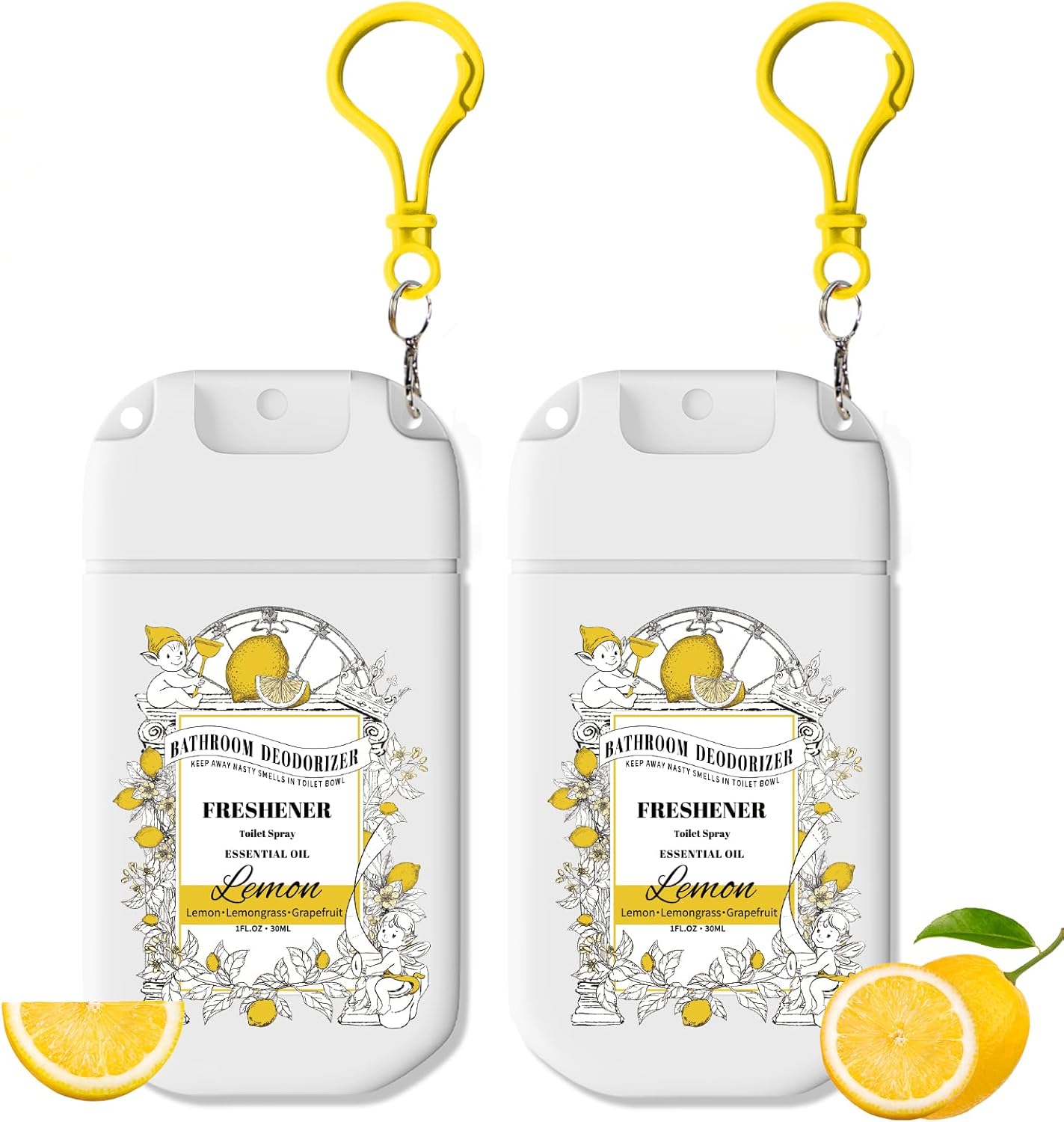 Amazon.com: Pocket Size Toilet Spray for Poop, 2 Pack Lemon Scent ...