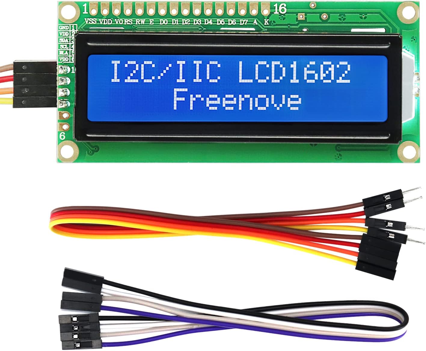 Freenove I2C IIC LCD 1602 Module New Type TWI Serial 16x2 Display