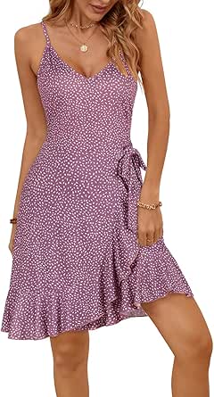 HUHOT Sun Dresses Women Summer Sexy Flowy Short Easter Cute Spring ...