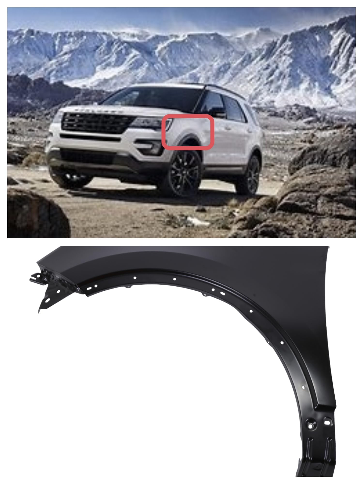 Amazon.com: Fender Driver Side Compatible with 2016-2017 Ford Explorer ...
