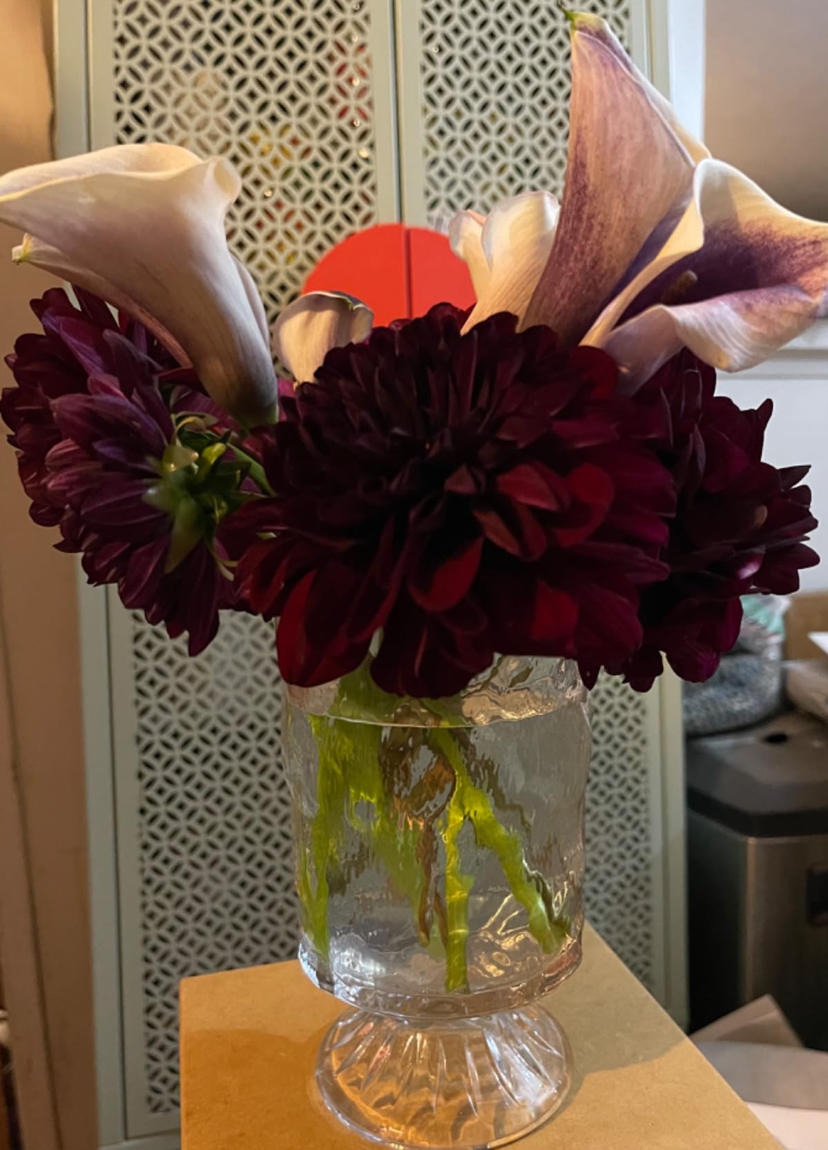 $5/mo - Finance Fixwal Clear Glass Vases Set of 3, Embossed Base Vases ...