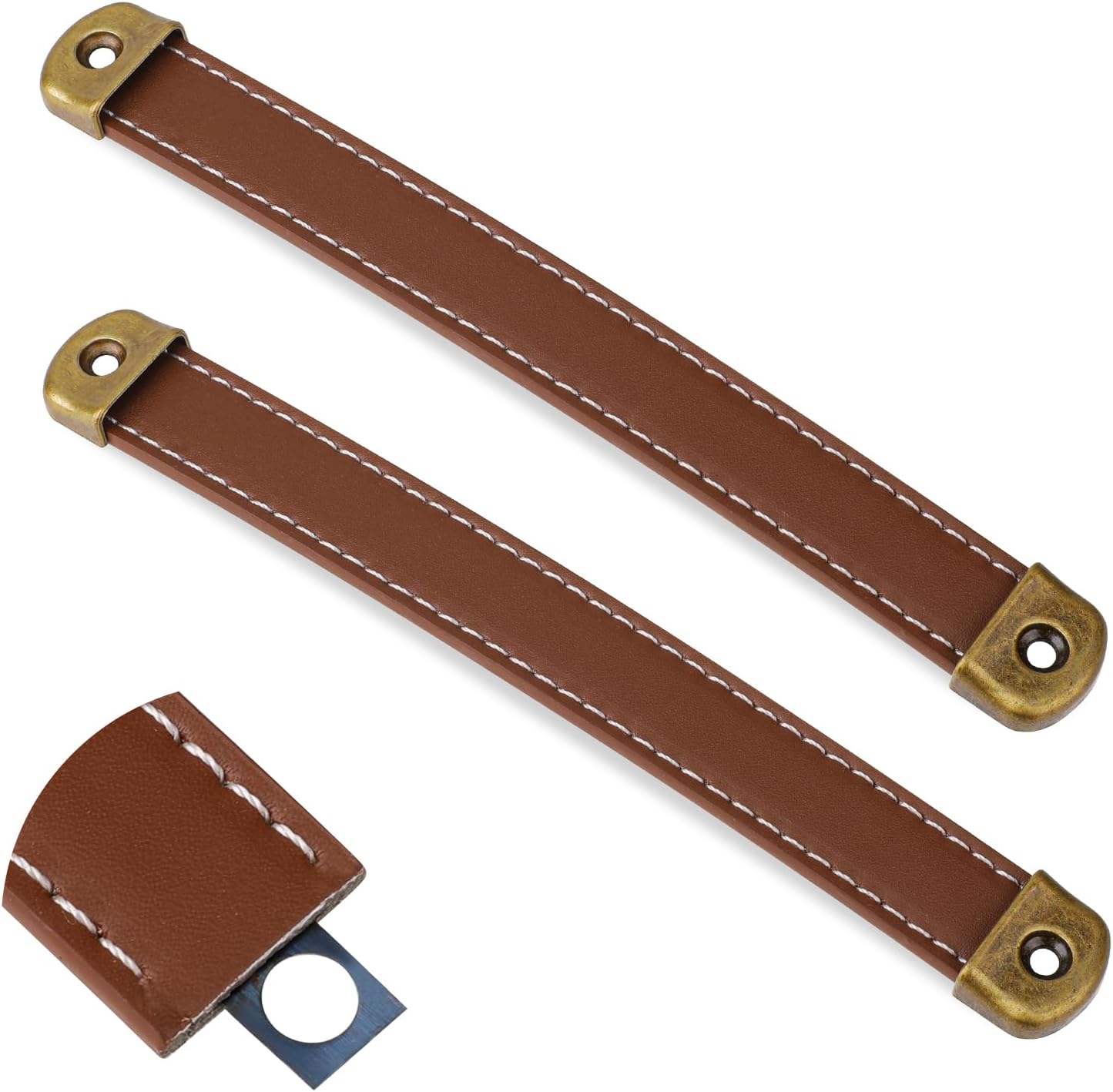 Amazon.com: Hardware Essentials 852408 Luggage Handles 6" Brown ...