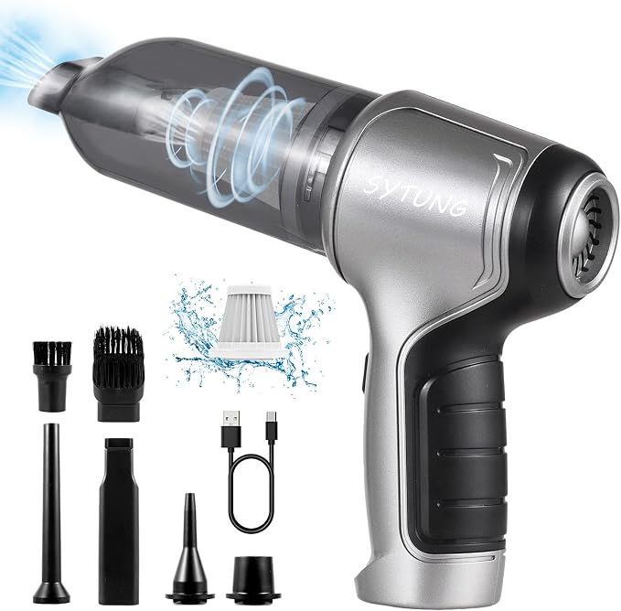 SYTUNG Mini Handheld Vacuum Cleaner Battery 19000Pa Cordless Handheld ...