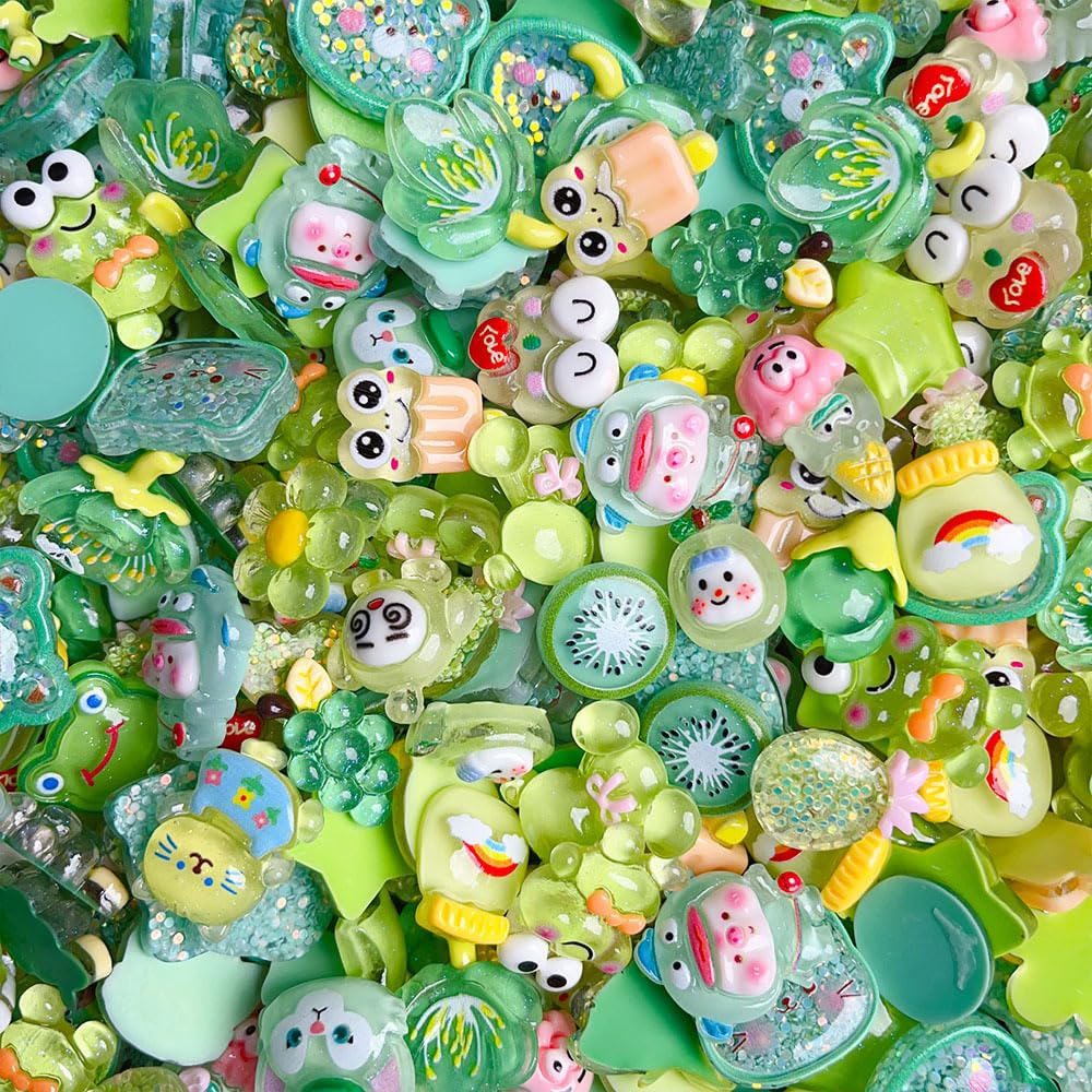 Amazon.com: COOSLIM 10pcs Slime Charms Cute Set, Bulk Mixed Resin Charms Set Ornament ...