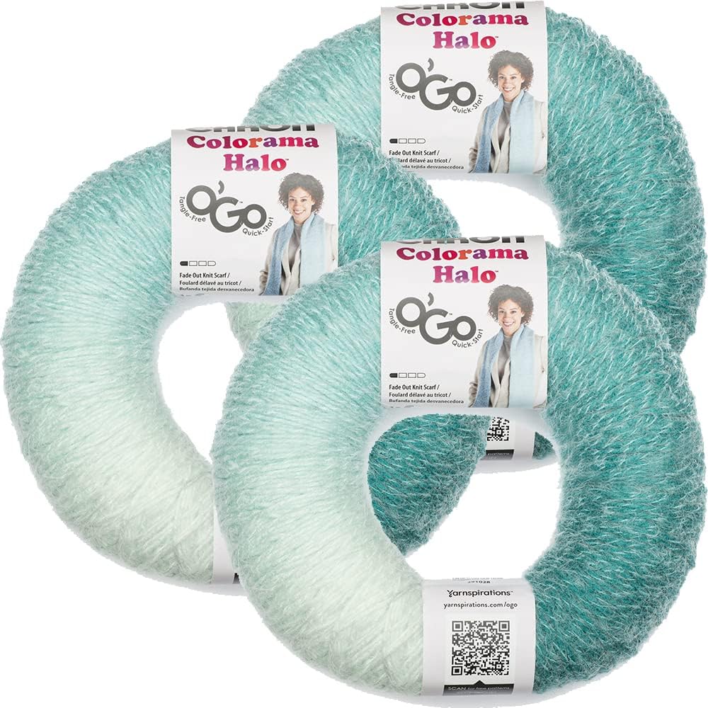 Amazon.com: Caron COLORAMA Halo O'GO Yarn - 3 Pack of 226g/8oz - Blended Fiber - 5 Bulky ...