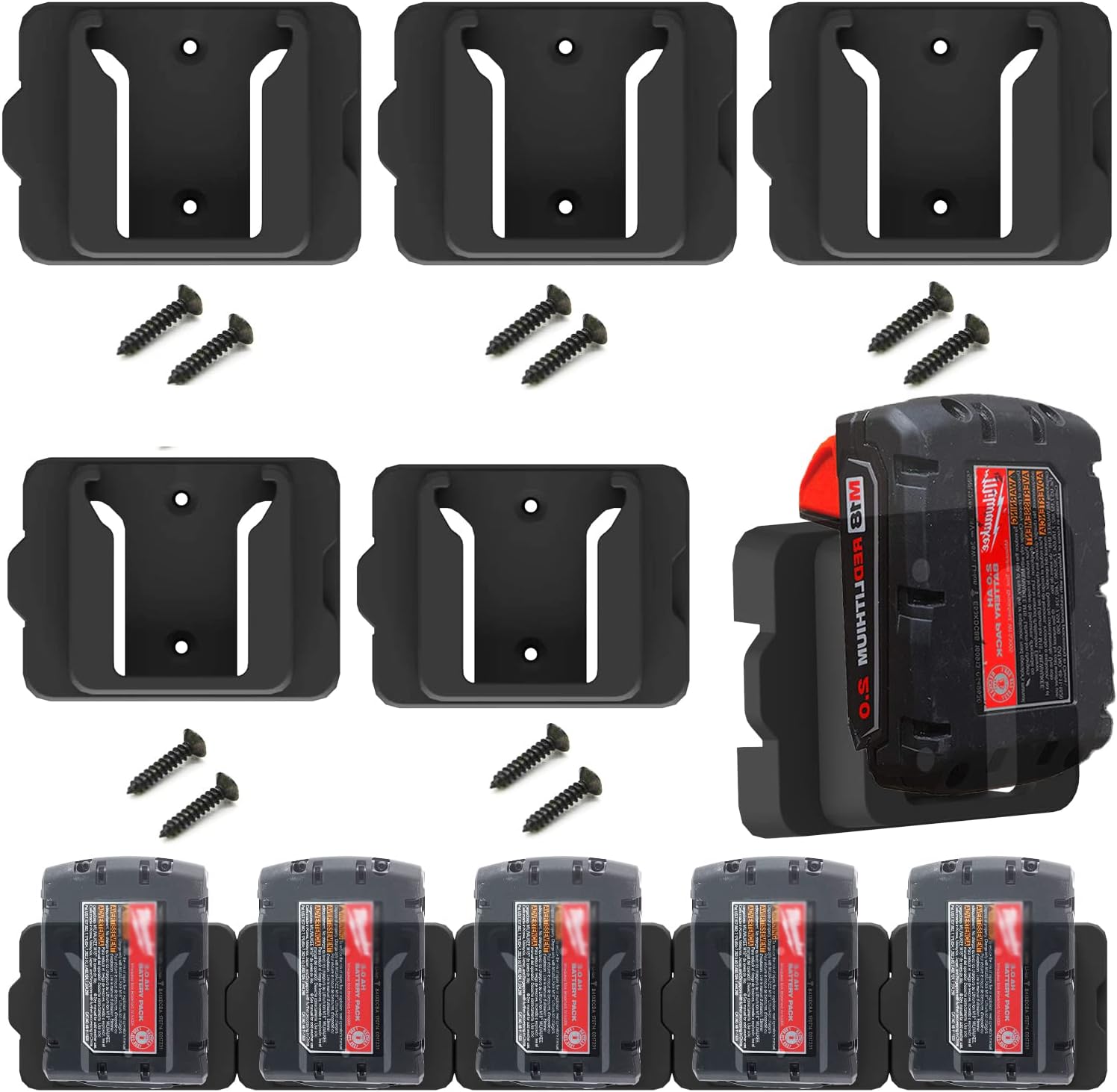 Amazon.com: 48 Tools - Battery Holder for Milwaukee Batteries | M18/18V ...