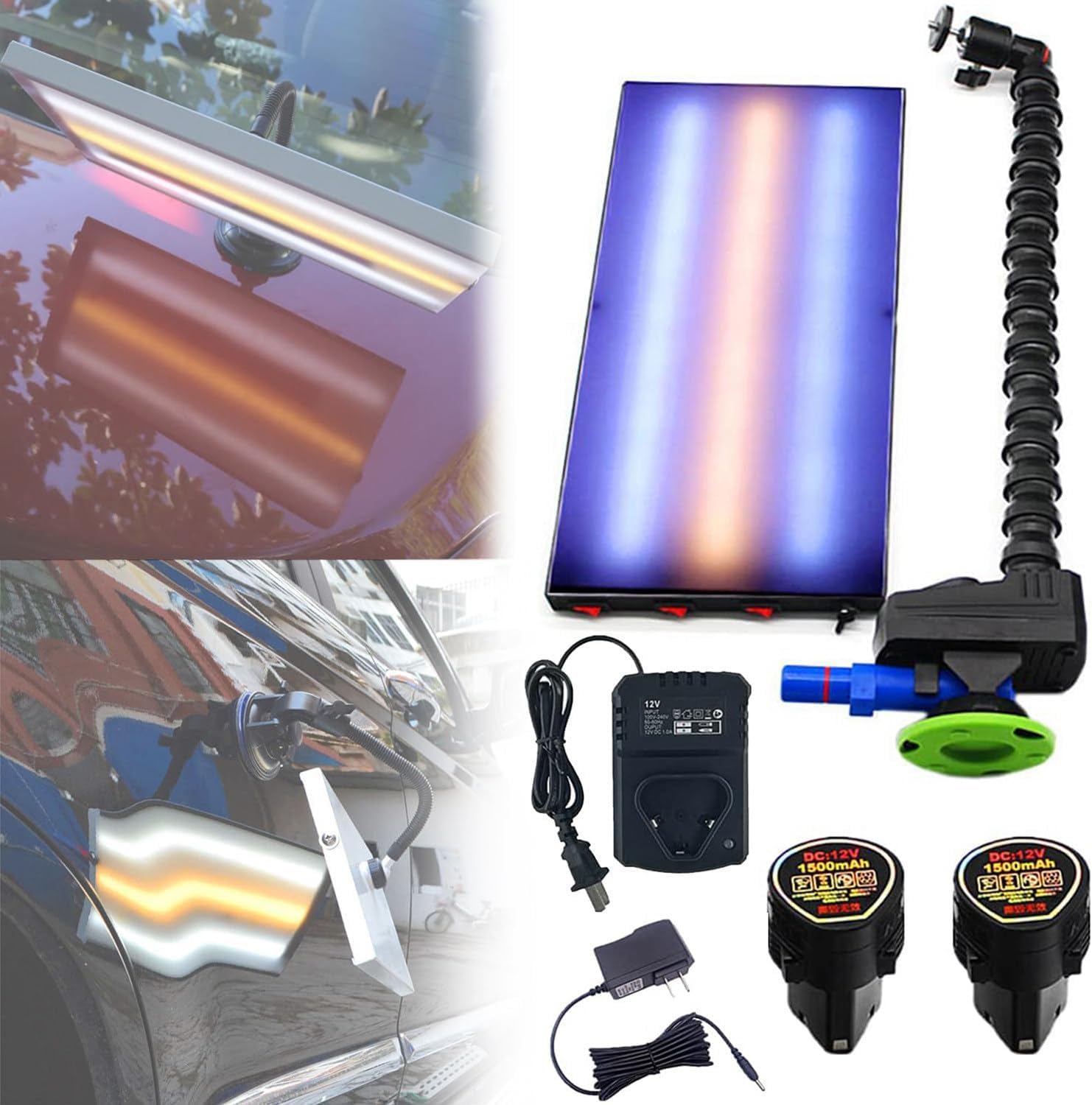 PDR Lamp Tools Portable Cordless Car Dent Light, Reflector Board PDR ...