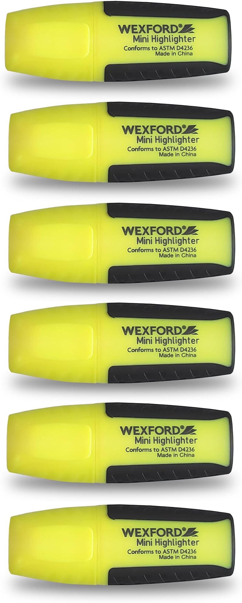 Amazon.com : Wexford Mini Highlighter Marker with Grip (YELLOW, Pack of ...