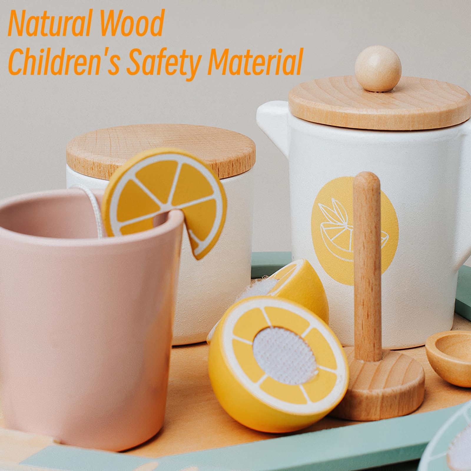 Snapklik.com : Wooden Tea Party Set For Little Girls Toys, Pretend Play ...