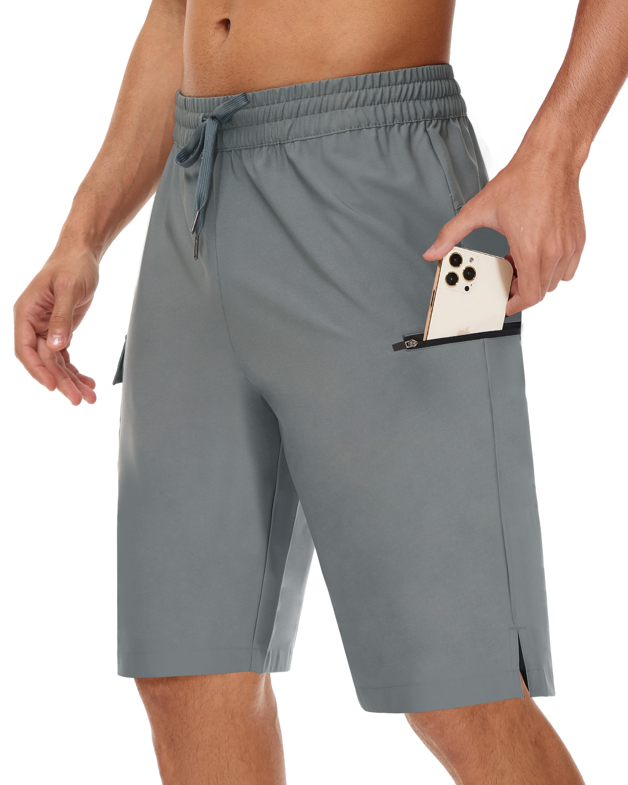 Snapklik.com : MIVEI Mens Long Swim Trunks
