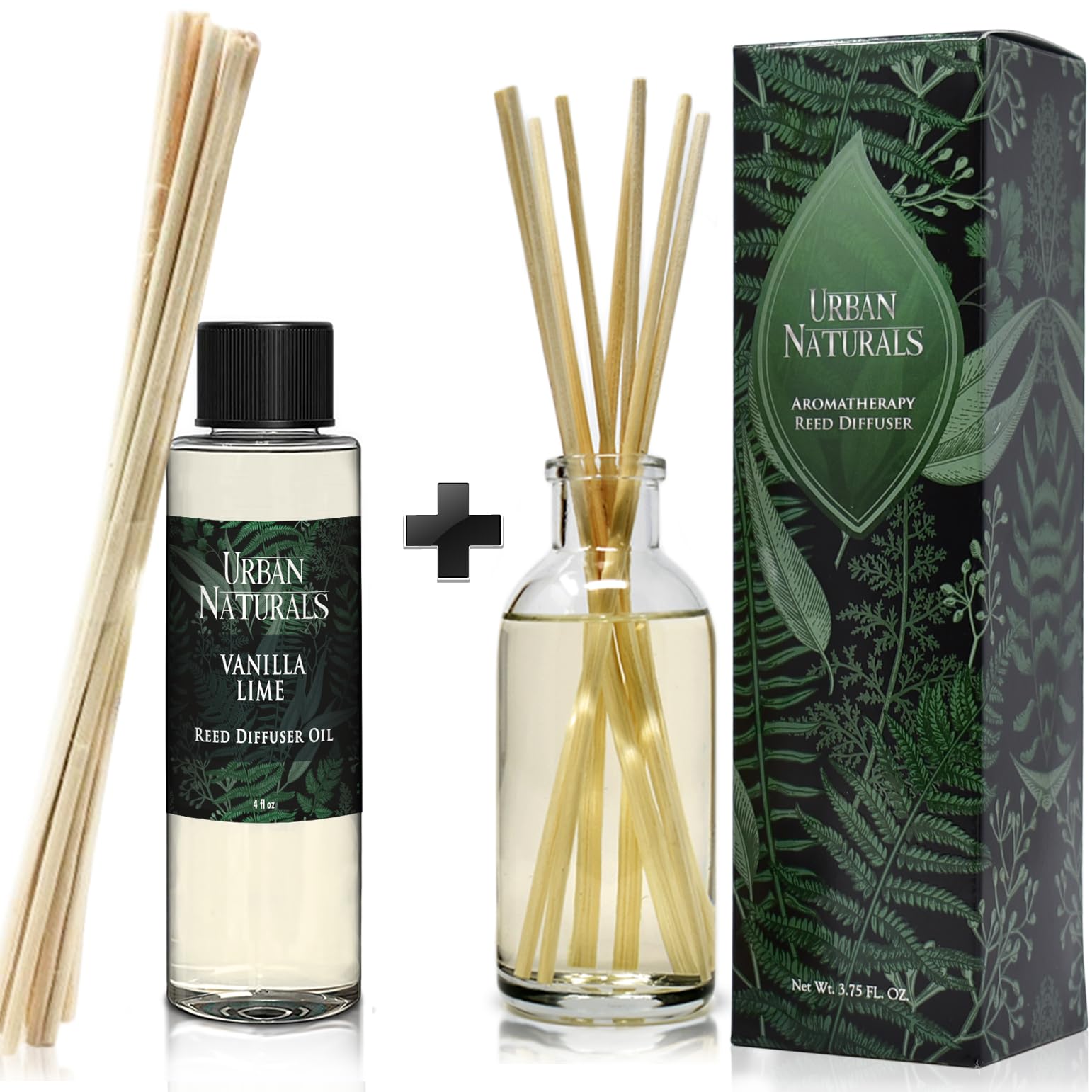 Amazon.com: Urban Naturals Vanilla Lime Reed Diffuser Refill, 4 oz ...