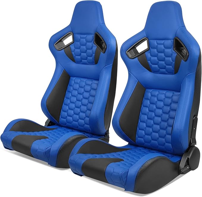 Amazon.com: IKON MOTORSPORTS, Universal Racing Seats with Dual Sliders ...