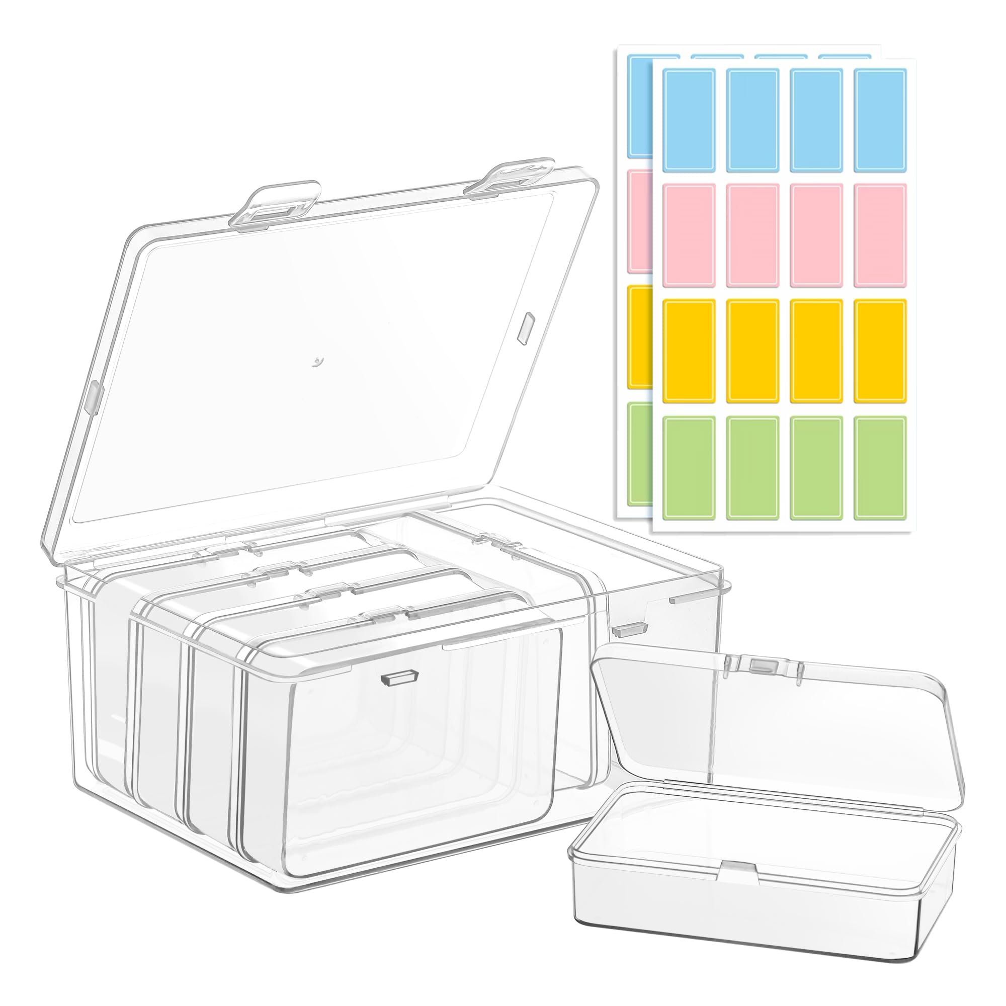 Snapklik.com : Zoeynex Large Plastic Storage Boxes, 6 Clear Containers