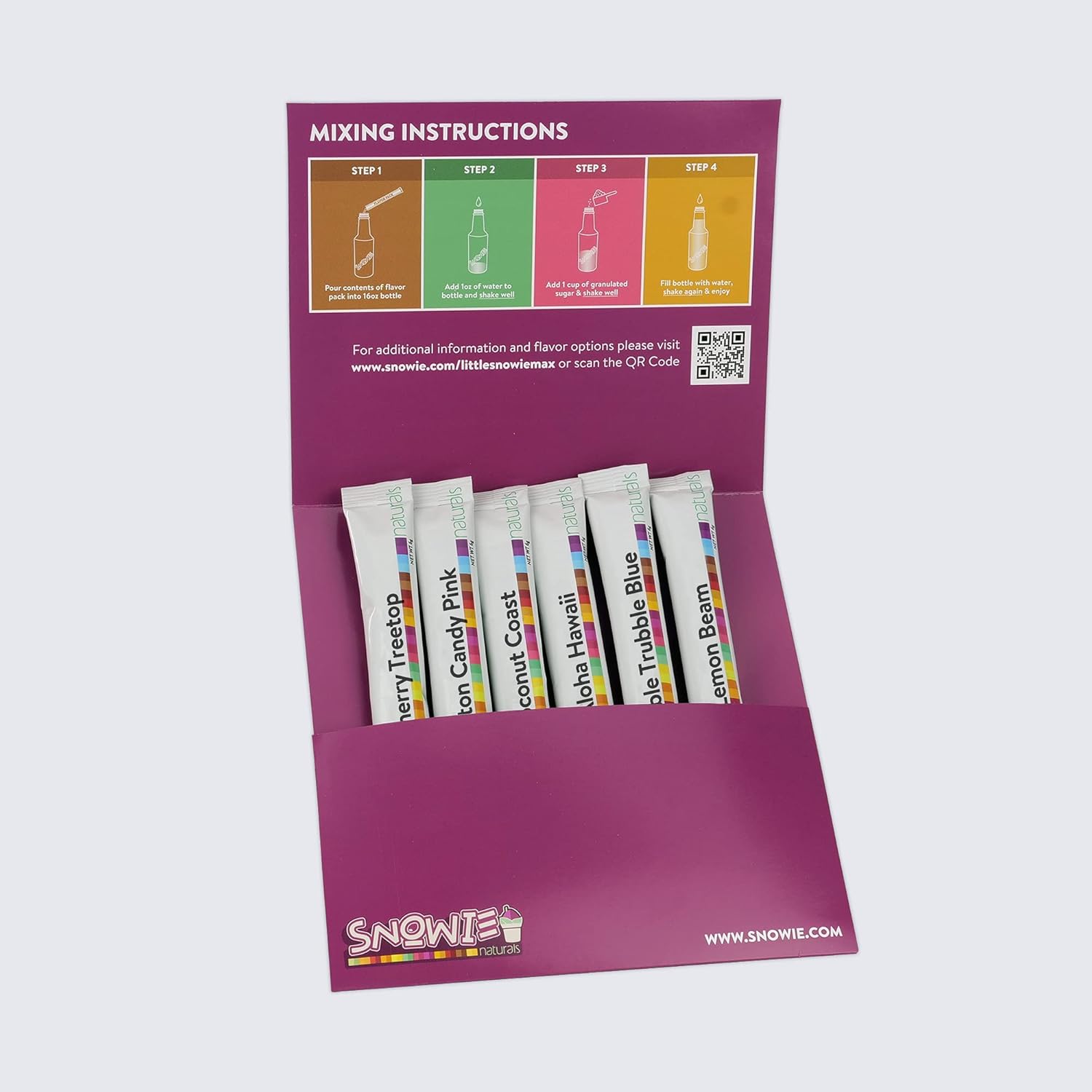 Amazon.com: SNOWIE - Naturals - Natural Shaved Ice Flavor Syrup Powders ...