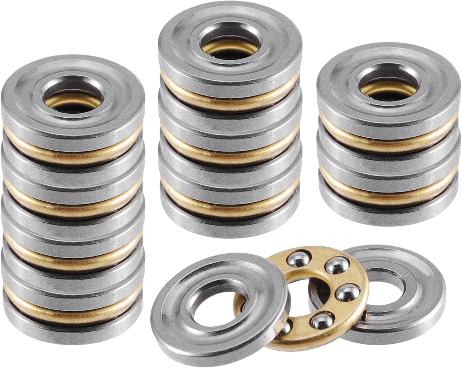 Amazon.com: ACROPIX F3-8M Bearings Brass Cage Thrust Ball Bearings ...