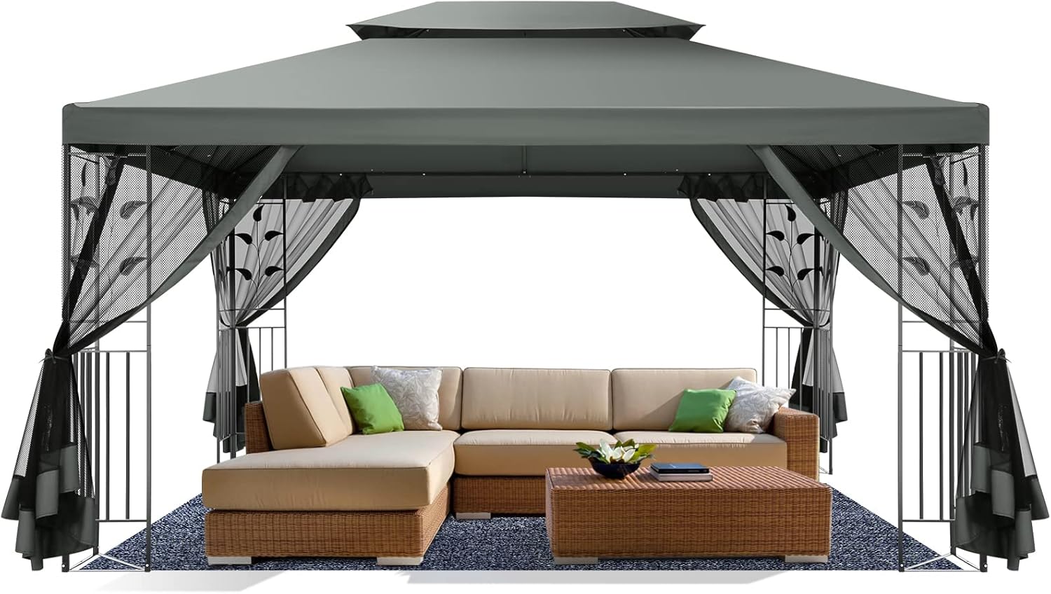 Amazon.com : HOTEEL 10x12 Gazebo on Clearance, Outdoor Gazebo with ...