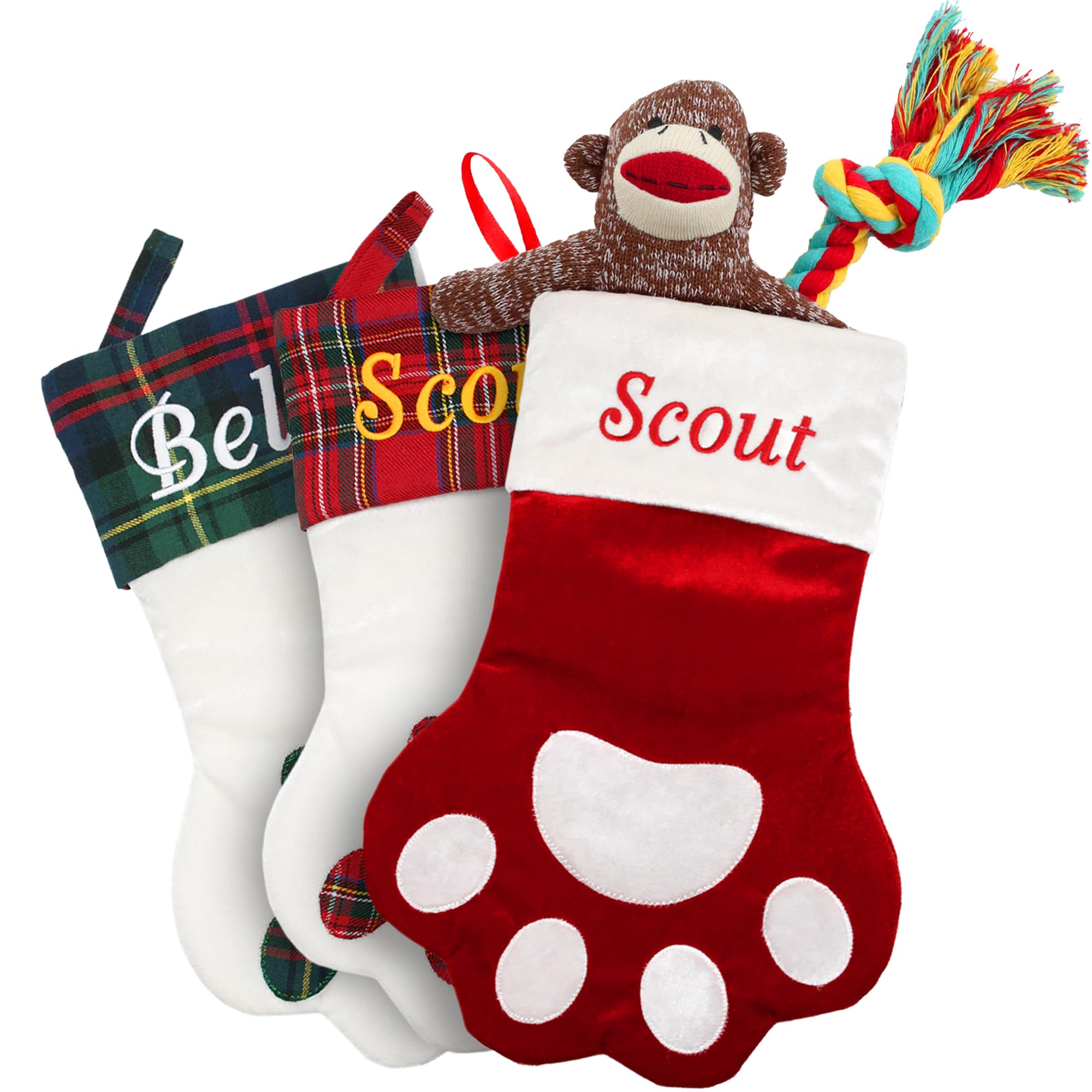Amazon.com: GoTags Personalized Christmas Stocking for Dogs and Cats ...