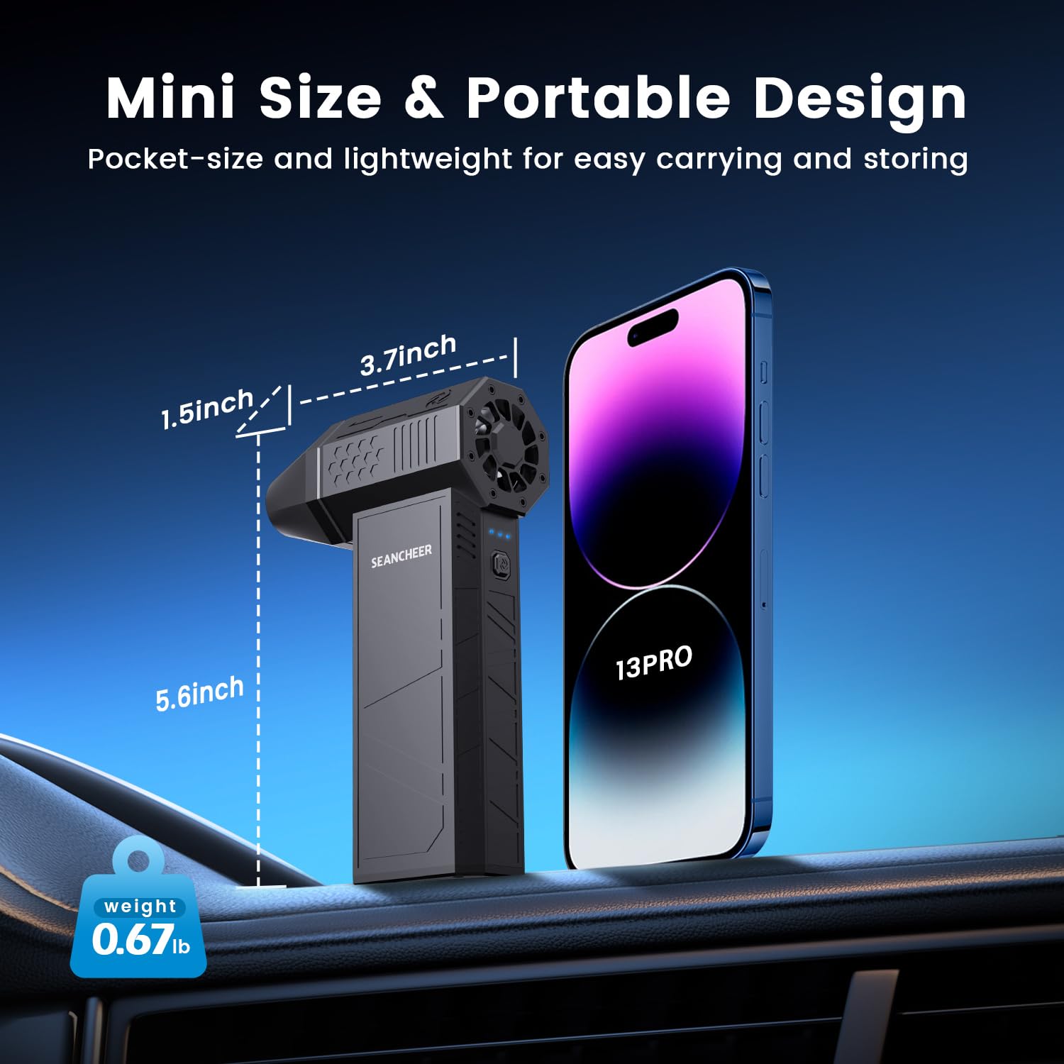 SEANCHEER Compressed Air Duster, Real 130000RPM, Electric Air Duster 3 ...