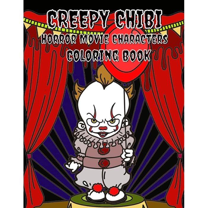 Buy Creepy Chibi Horror Movie Characters Coloring Book: Horror coloring ...