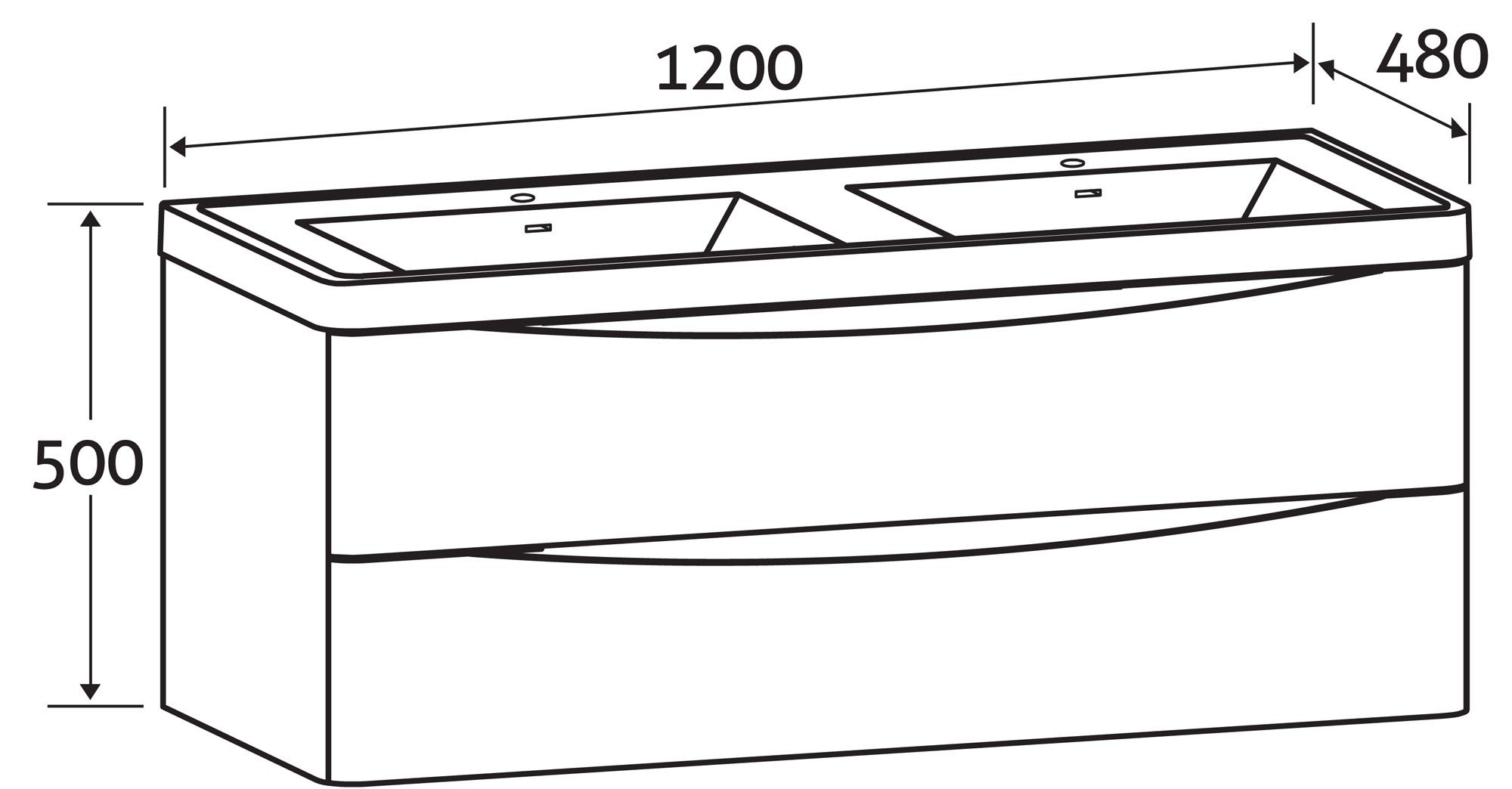 Buy The Bath People Eaton Light Ash Bathroom Furniture Wall Hung ...