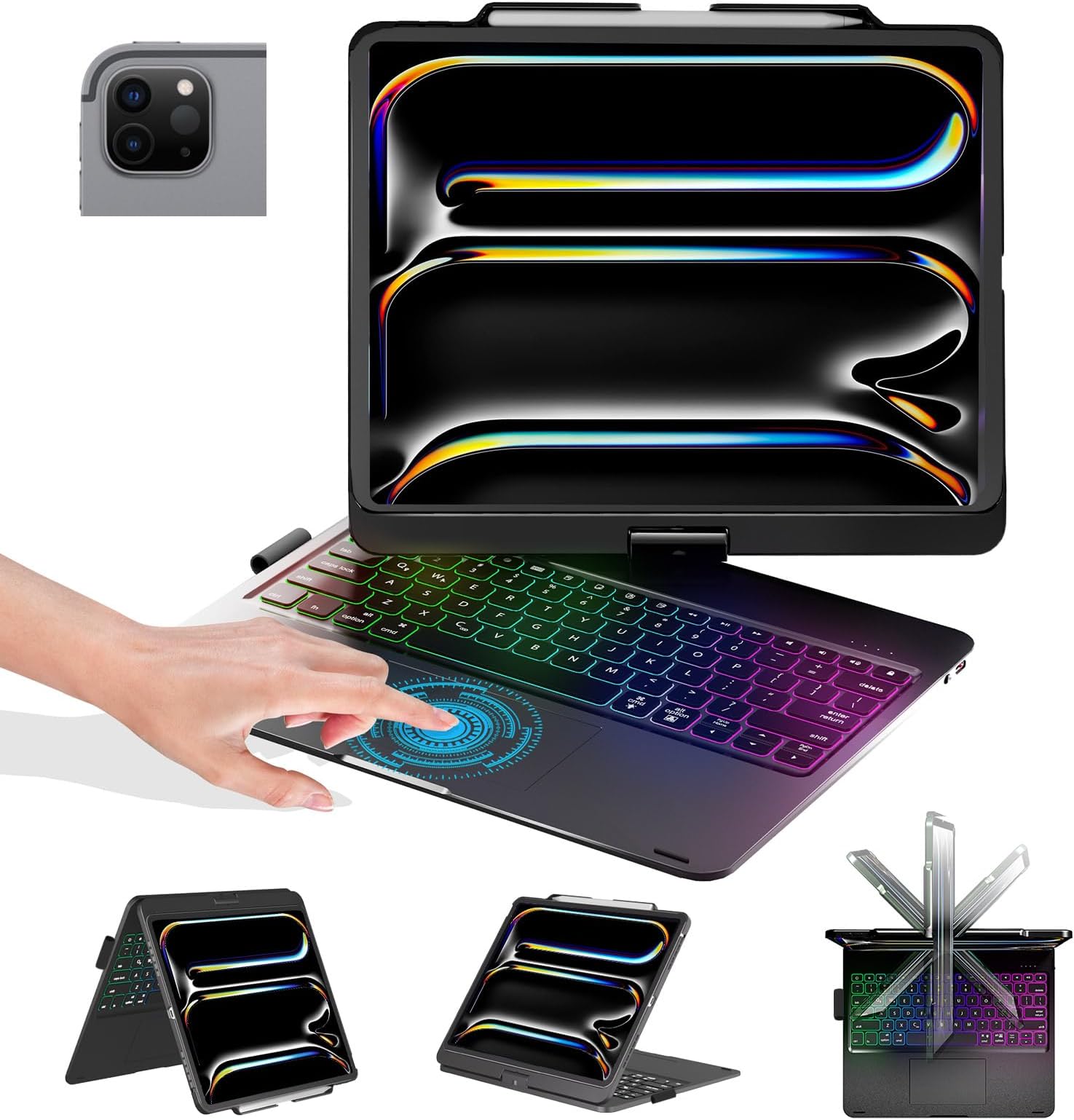 Amazon.com: typecase Touch Case with Keyboard for iPad Pro 13-inch (M4 ...