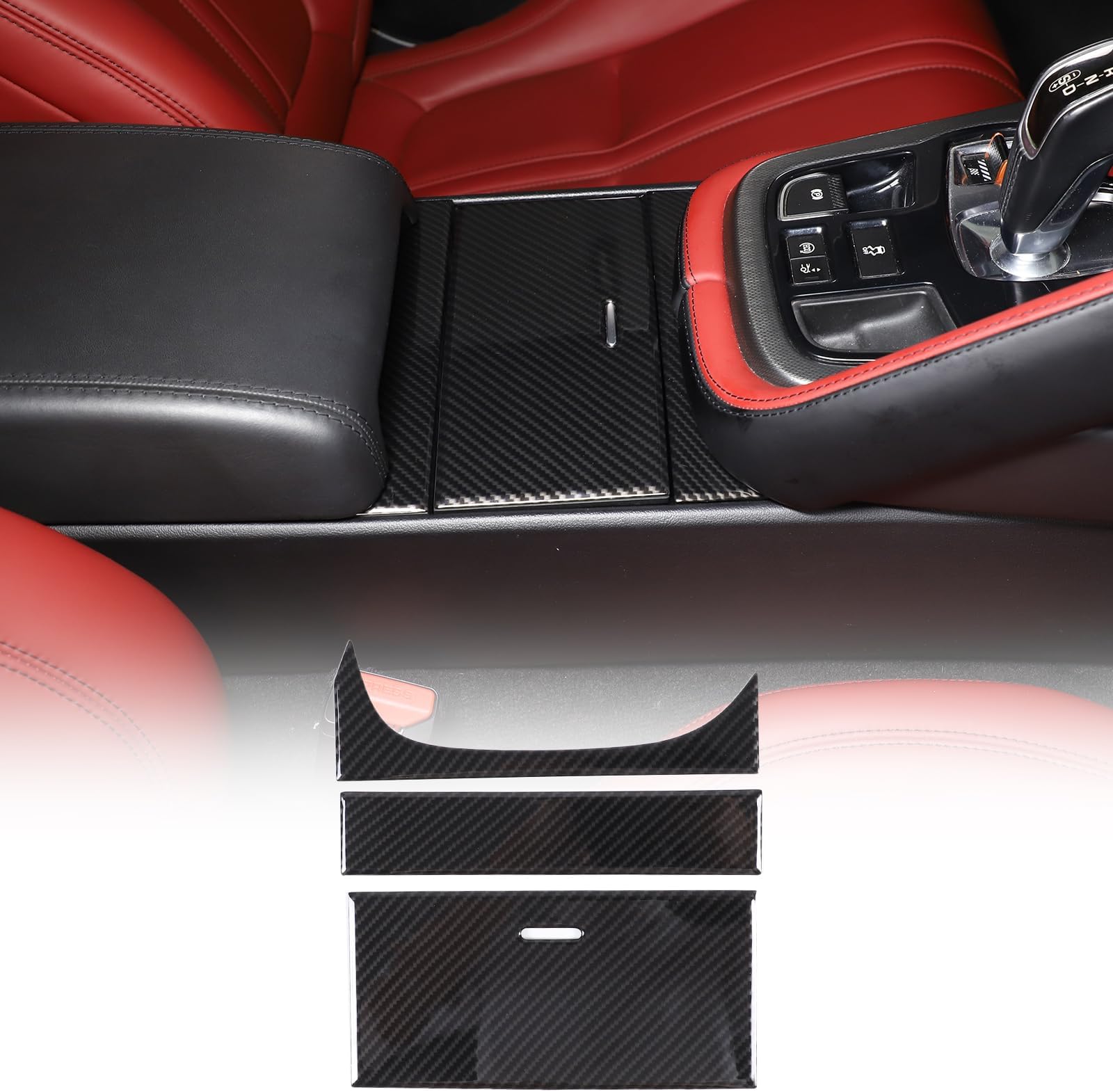 Amazon.com: Daeiclru Car Central Control Storage Box Panel Trim Cover ...