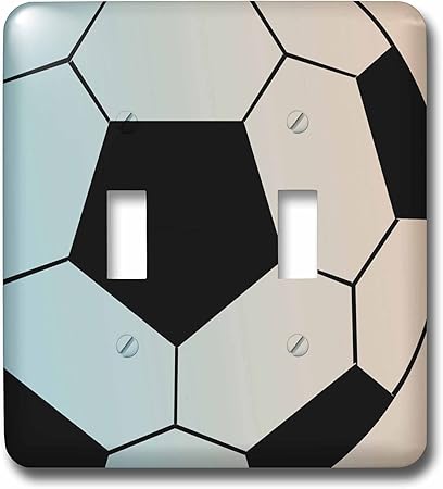 3dRose LLC lsp_110591_2 Big Soccer Ball Sports Art Double Toggle Switch ...