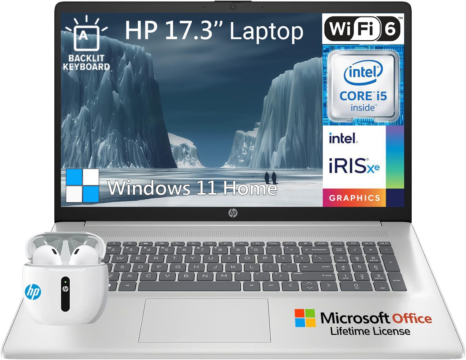 Amazon.com: HP 17 inch Laptop, Windows 11 Home Laptop with Microsoft ...