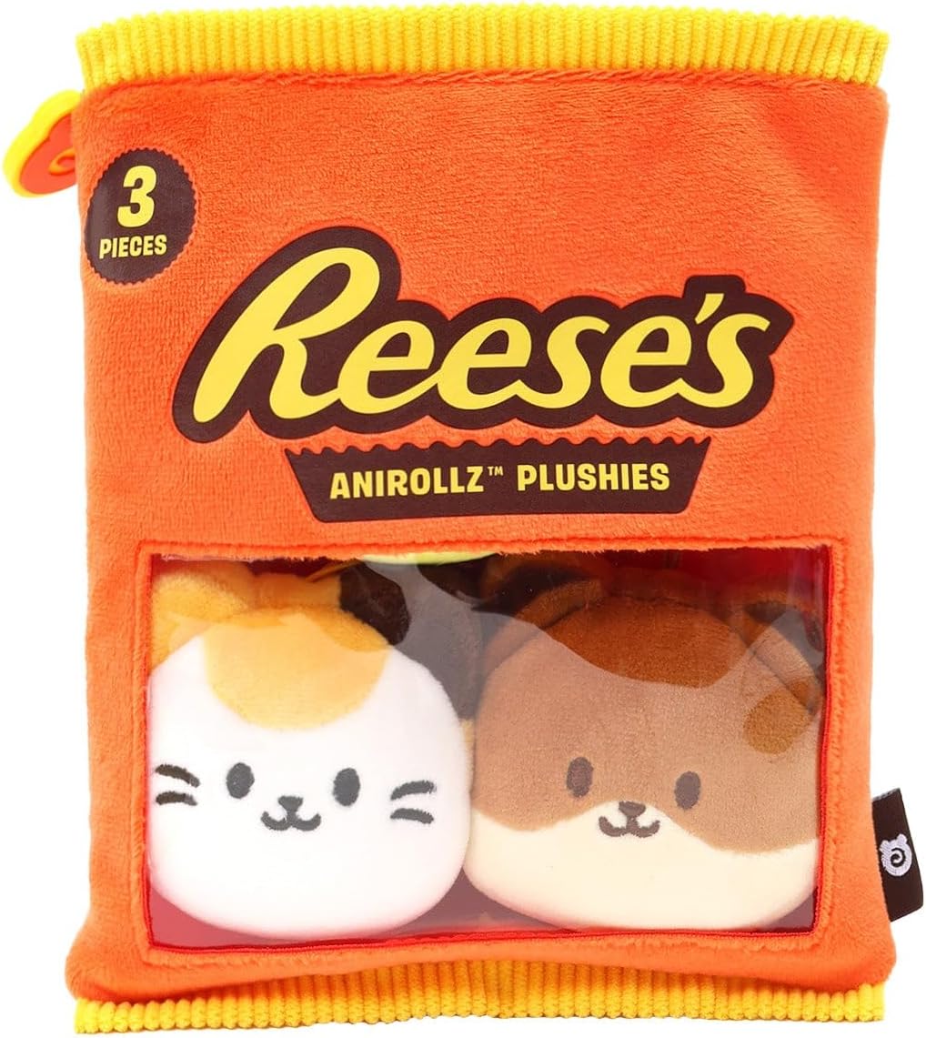Amazon.com: Anirollz x Hershey Reeses Snack Bag Mini Plush Set – Kawaii ...