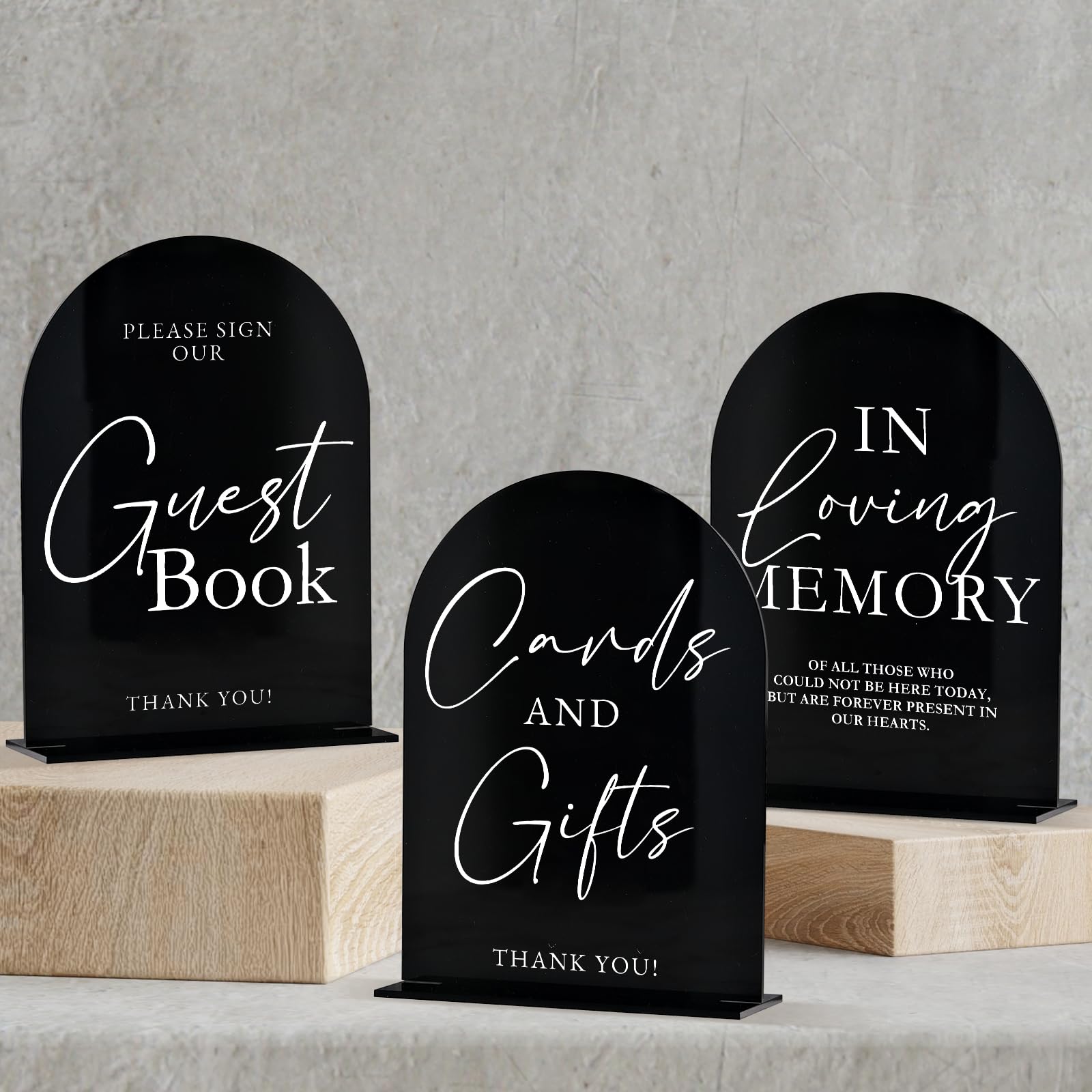 Black acrylic wedding sign | Beachweddingtips.com