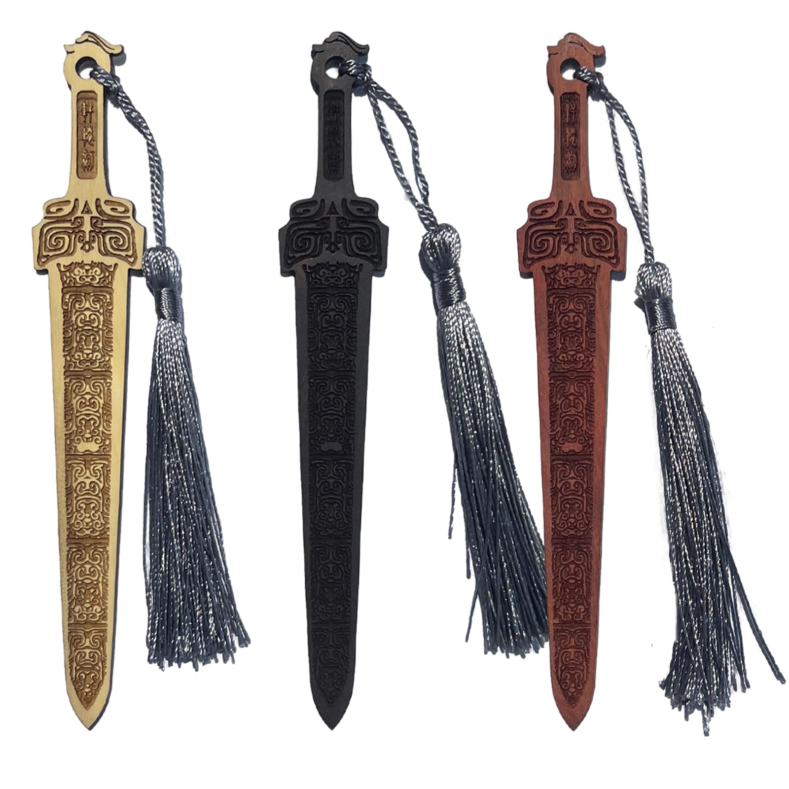 Amazon.com: 3PCS Sword Bookmarks, Creative Vintage Wooden Bookmark ...